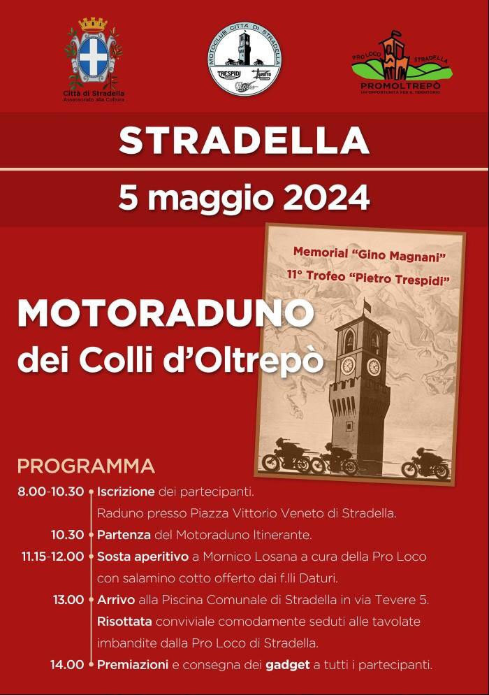 MOTORADUNO DEI COLLI D'OLTREPO' 2024 Motoraduno Stradella Pavia ...